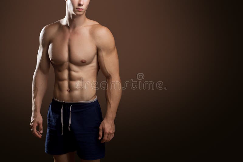 Muscular Handsome Man stock image. Image of dieting, arts - 64993129