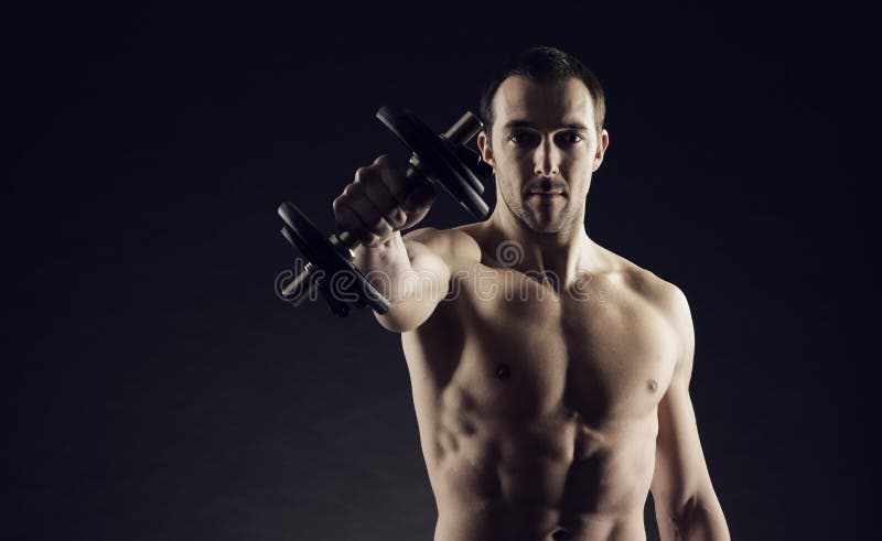 Hard workout stock photo. Image of shot, macho, strongman - 30174166