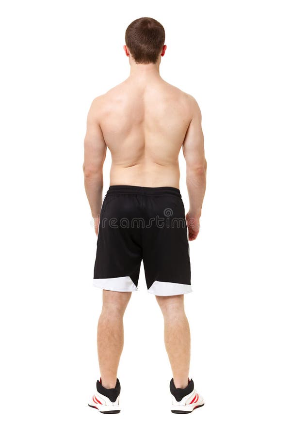 Shirtless Full Body Man Back White Background Stock Photos - Free ...