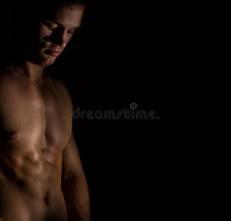 Muscular Male Model Posing. Stock Photo - Image of sportsman, lifestyle ...