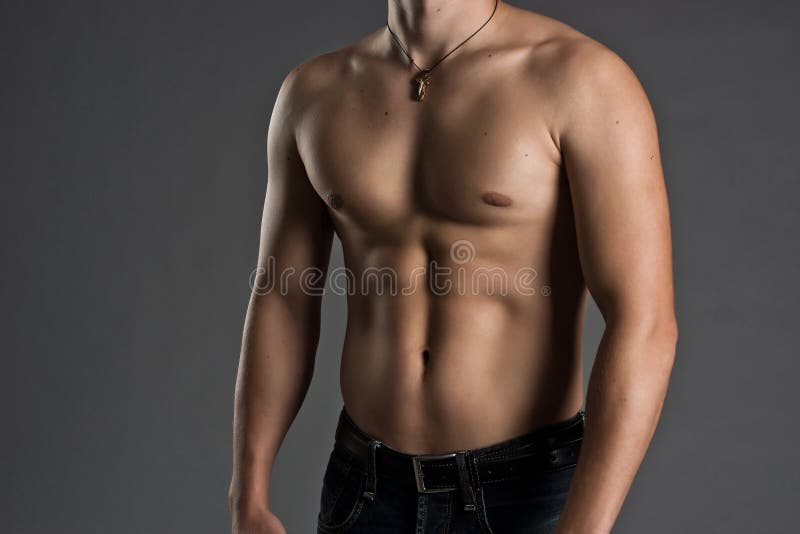 Muscular Male Torso stock photo. Image of abdomen, muscular - 34607778