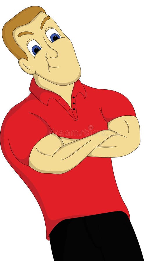 Muscular Man with Arms Folded, Vector Illustration Stock Vector ... Muscular Man with Arms Folded, Vector Illustration Stock Vector ...