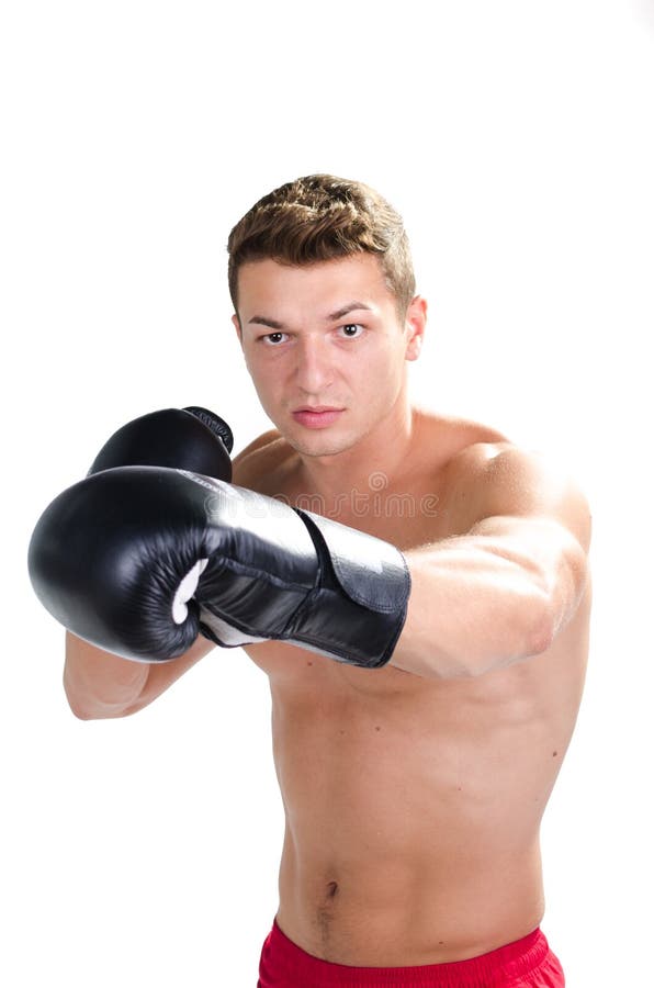 Young man boxing stock photo. Image of action, human - 29268380