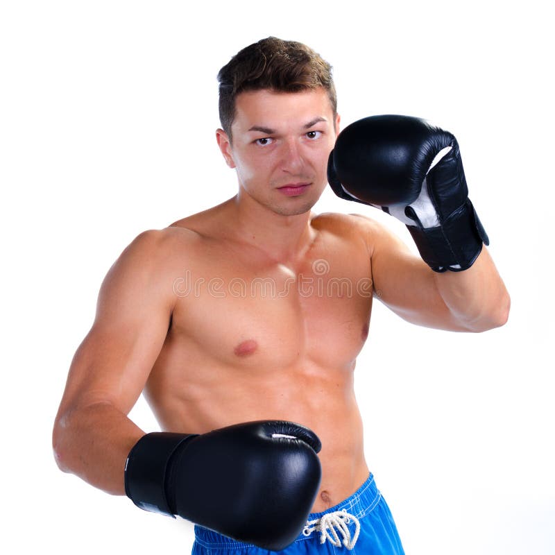 Muscular man boxing stock photo. Image of healthy, fight - 29268382