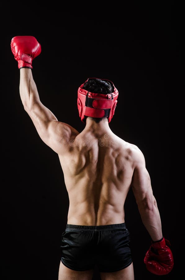 The Muscular Man in Boxing Concept Stock Image - Image of competitive ...