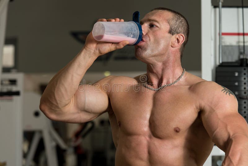 Bodybuilder with Protein Shaker Stock Image - Image of adults, adult ...