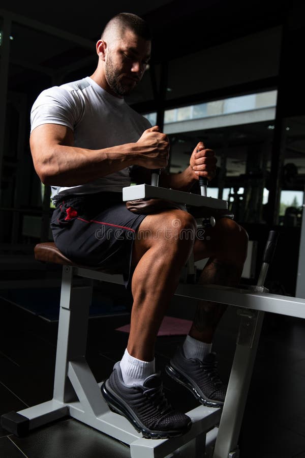 Muscular Man Calves stock photo. Image of adult, muscle - 37195736