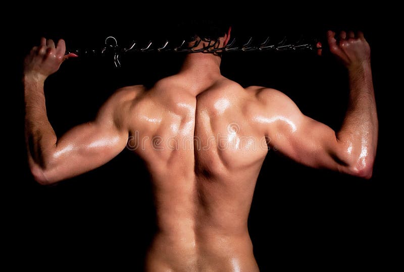 Muscular Man in a Fashion Pose with Chain Stock Photo - Image of ...