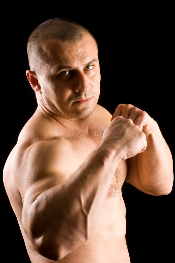 Muscular man fighting stock image. Image of people, health - 7037769