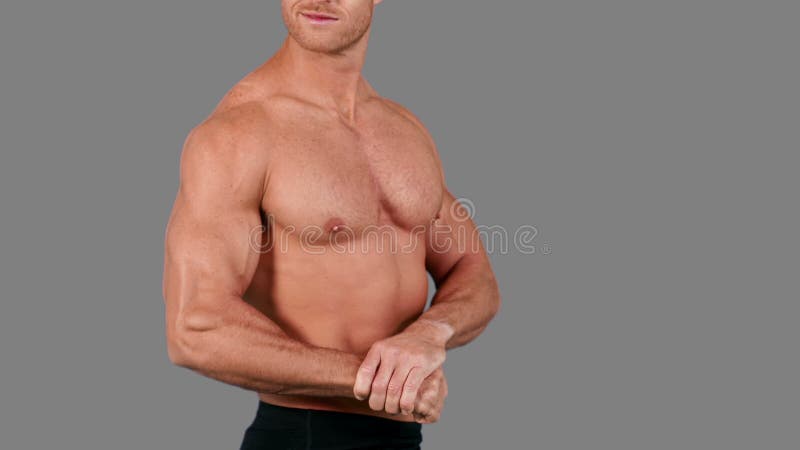 Muscular Man Flexing His Muscles Stock Video - Video of attitude ...