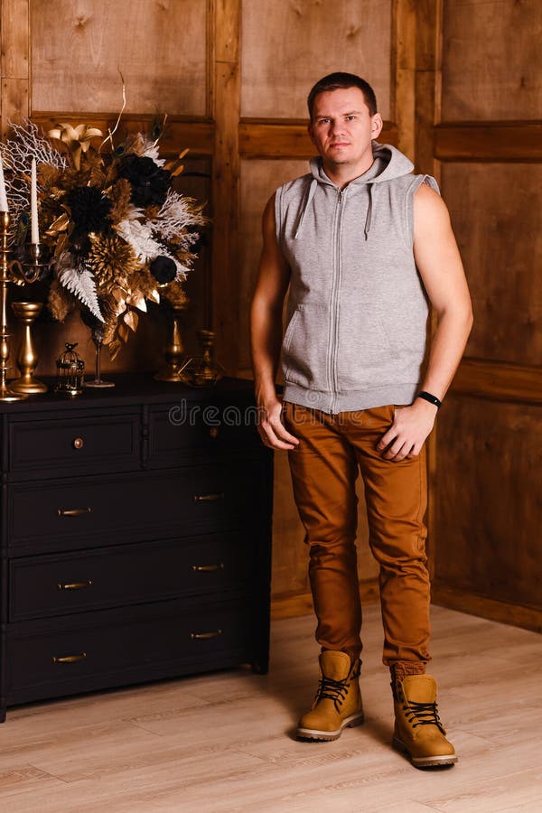 Muscular Man in Full Height Stock Image - Image of cool, dummy: 176592143