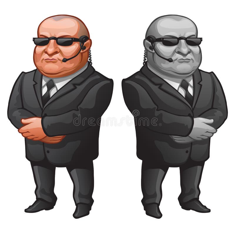 Bodyguard Cartoon Men Stock Illustrations – 166 Bodyguard Cartoon Men ...