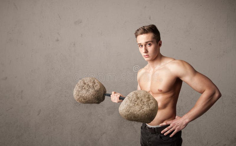 676 Man Lifting Rock Stock Photos - Free & Royalty-Free Stock Photos ...