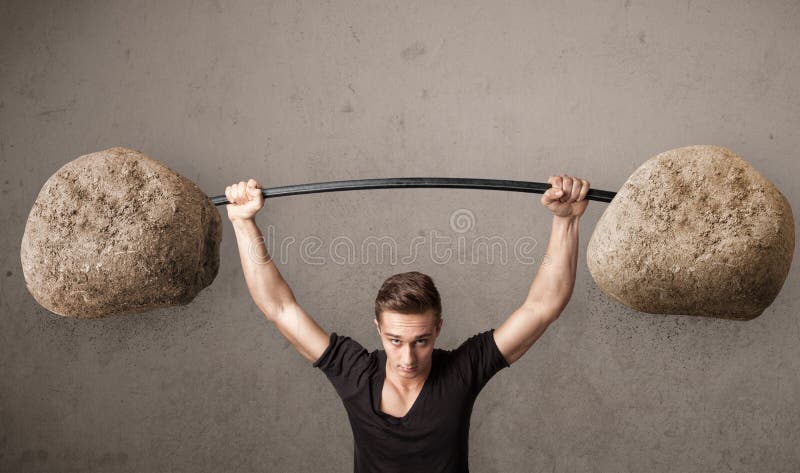 676 Man Lifting Rock Stock Photos - Free & Royalty-Free Stock Photos ...