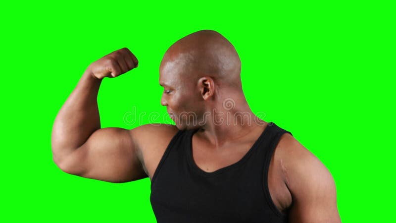 Muscular Man with Meat Flexing Muscles Stock Video - Video of high ...