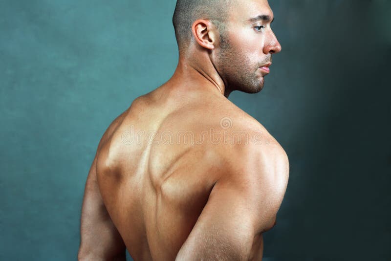 Muscular man stock image. Image of power, hand, profile - 96613983