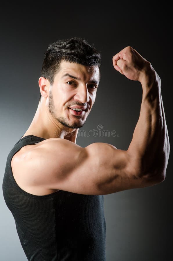Muscular man posing stock photo. Image of posing, muscle - 43187090