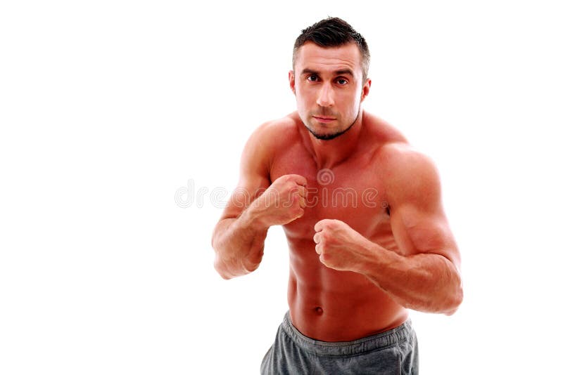 631 Muscular Man Preparing Fight Stock Photos - Free & Royalty-Free ...