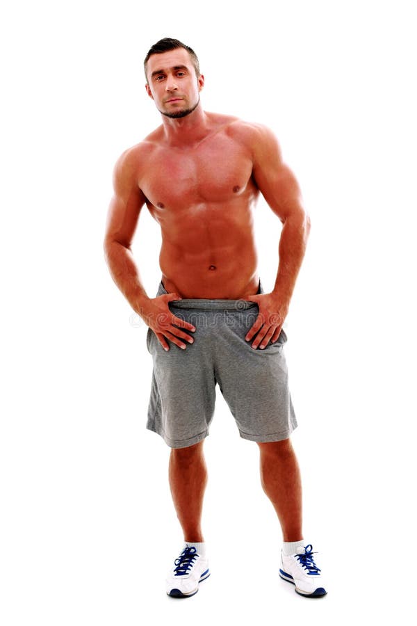 Muscular man standing stock image. Image of caucasian - 44658571