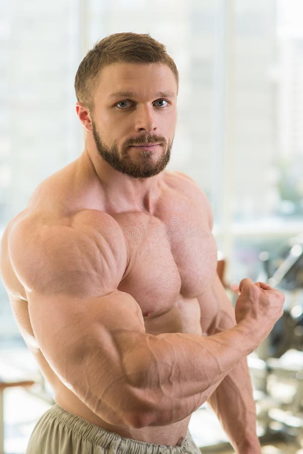 Muscular man. stock photo. Image of lusty, hand, person - 64830990