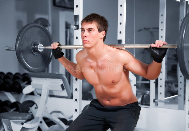 Muscular Man Working with the Rod Stock Photo - Image of freedom ...