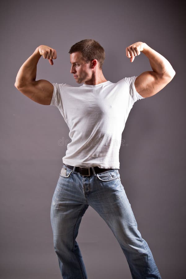 Muscular man stock image. Image of packs, beautiful, bicep - 43259005