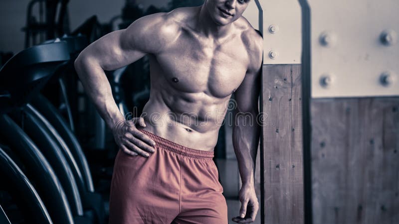 Muscular Bodybuilder Resting Stock Photo - Image of health, male: 201643032