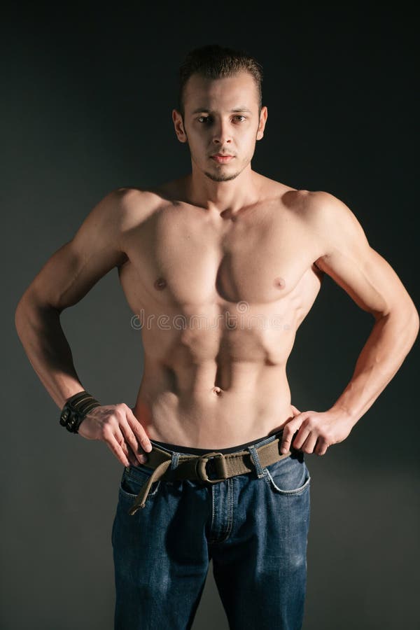 Muscular model stock photo. Image of studio, defined - 59230678