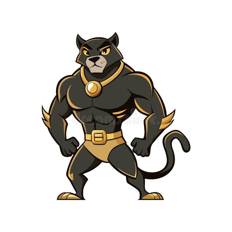 Muscular Panther Researching Museums Stock Vector - Illustration of ...