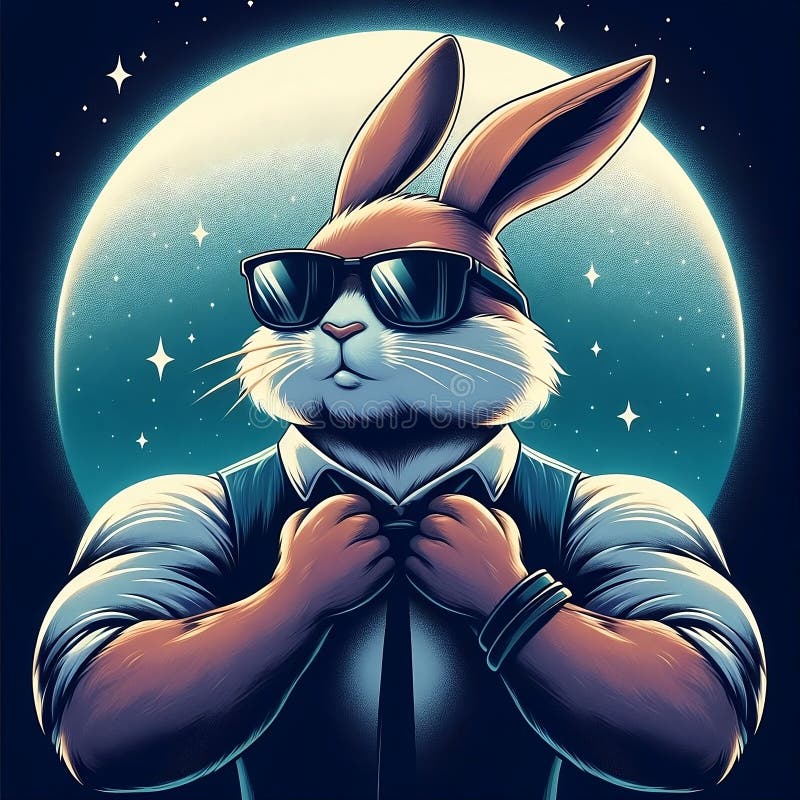Muscular Rabbit Stock Illustrations – 163 Muscular Rabbit Stock ...