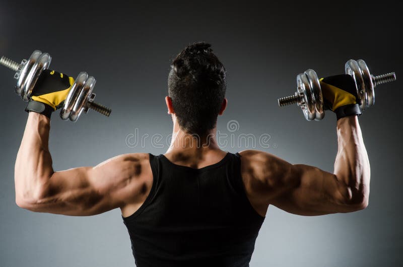 Muscular Ripped Bodybuilder Stock Image - Image of strong, lifting ...