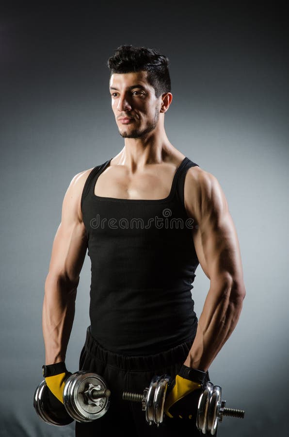 Muscular Ripped Bodybuilder Stock Photo - Image of exercising, athlete ...