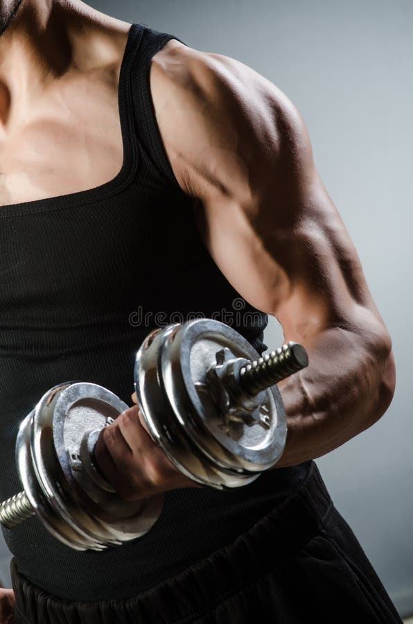 Muscular Ripped Bodybuilder Stock Image - Image of lifting, studio ...