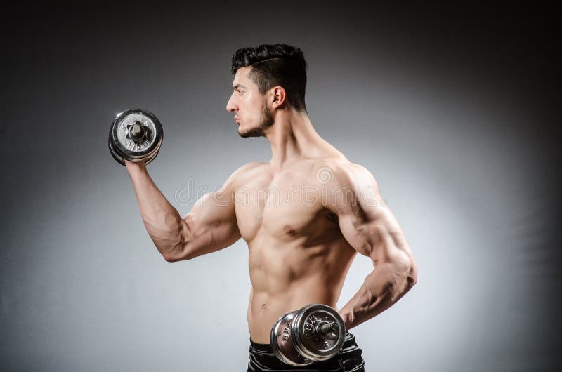 Muscular Ripped Bodybuilder Stock Photo - Image of studio, active: 58142186