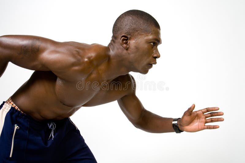Muscular runner stock image. Image of adult, shape, flexed - 1723533