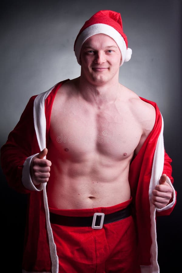 Muscular santa claus stock image. Image of chest, handsome - 28223319