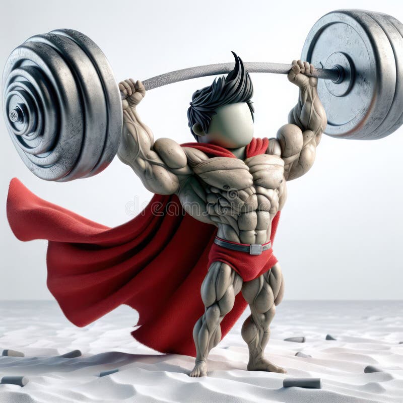 Muscular Man Superhero Character in Red and Blue Suit in Different Pose ...