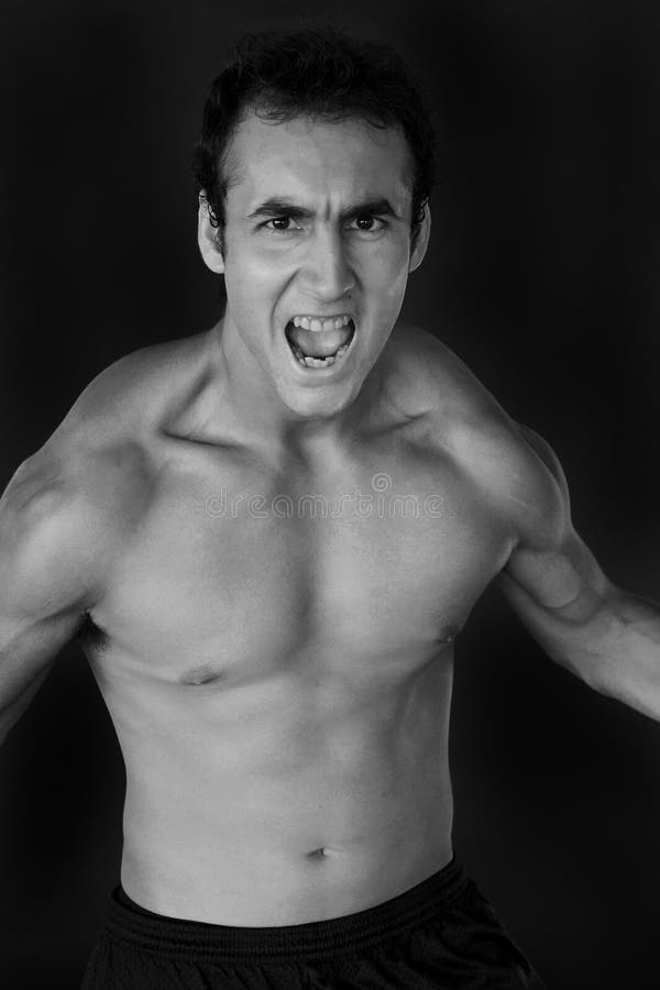 Muscular Upper Body of Young Man Stock Photo - Image of muscles, male ...