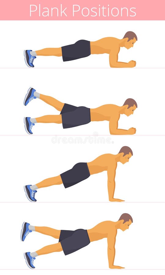 Man Plank Exercise Stock Illustrations – 730 Man Plank Exercise Stock ...