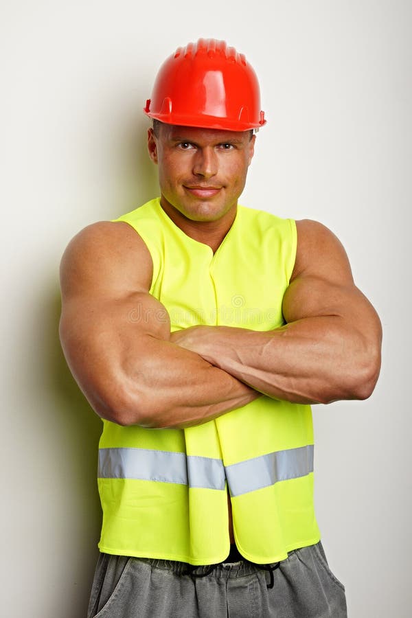 Big muscular worker stock image. Image of leaders, chief - 40977457