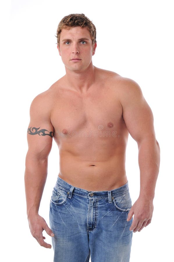 Muscular young man s torso stock image. Image of shirtless - 9260961