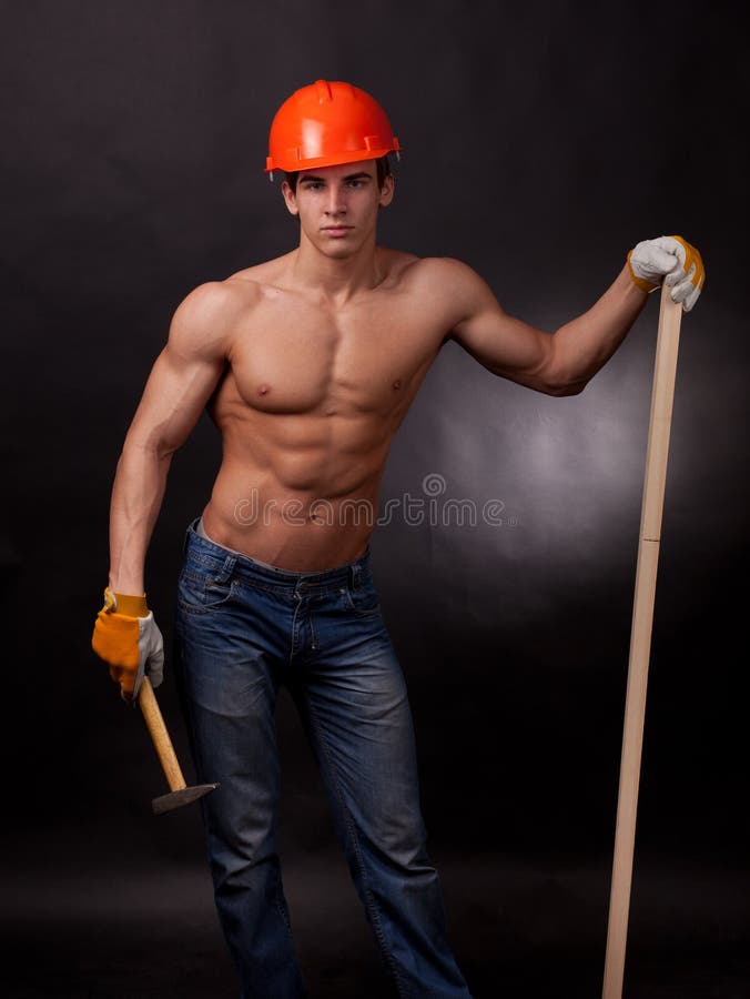 542 Construction Worker Muscles Stock Photos - Free & Royalty-Free ...