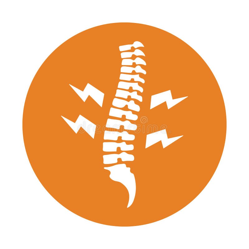 Musculoskeletal Disorders Icon. Orange Color Vector EPS Stock Vector ...