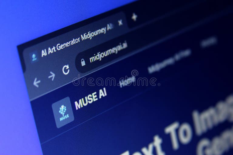 Muse.ai Art Generator Midjourney Editorial Stock Image - Image of ...