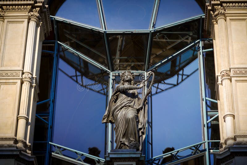 Muse Statue On A Fronton Of Vienna Opera Building. Stock Image - Image ...