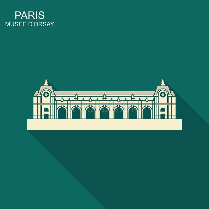 The Musee D Orsay in Paris. France Landmark Icon Stock Vector ...