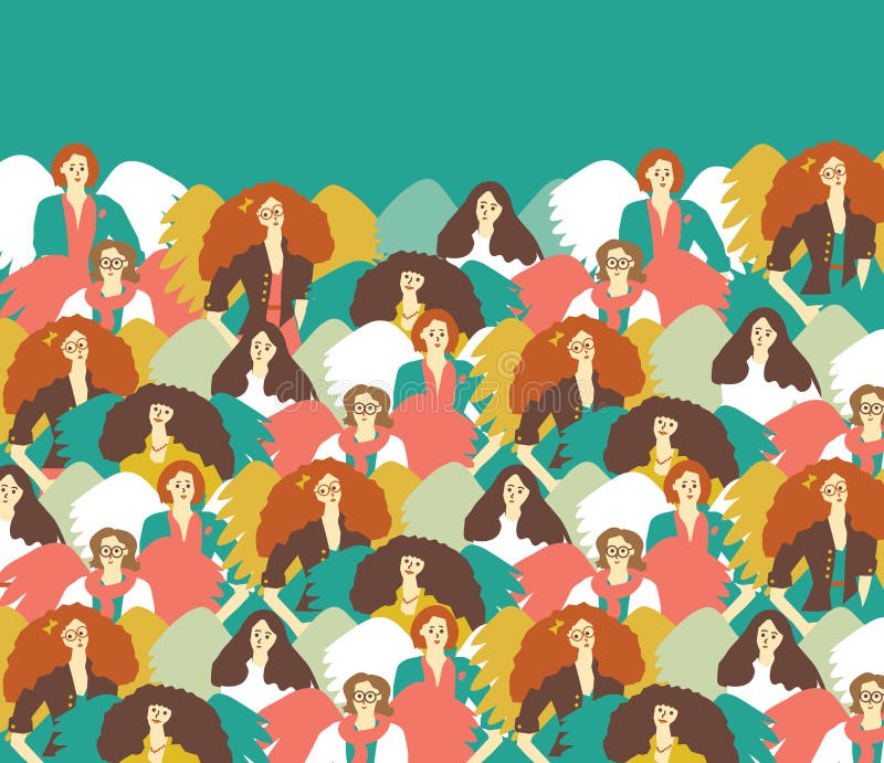 Muses Creative Group Woman Inspiration and Sky. Stock Vector ...