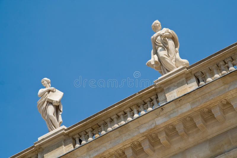 Muses sculptures stock photo. Image of europe, triangular - 13089776
