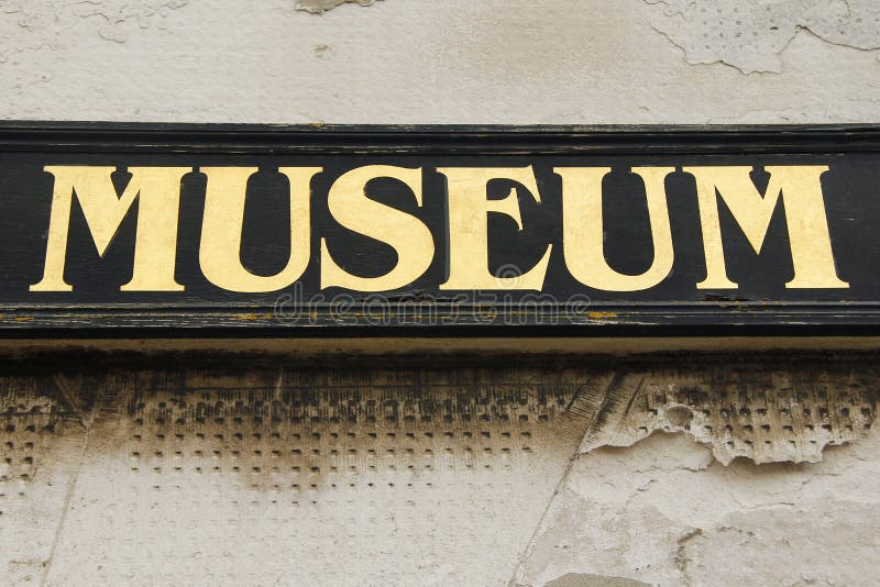 Museum Sign stock photo. Image of brown, sign, visit - 30788492