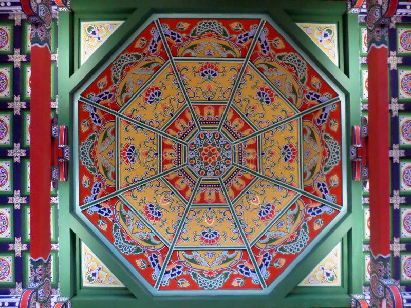 Detail of the Caisson Ceiling, Nanjing Museum, Jiangsu Province, China ...